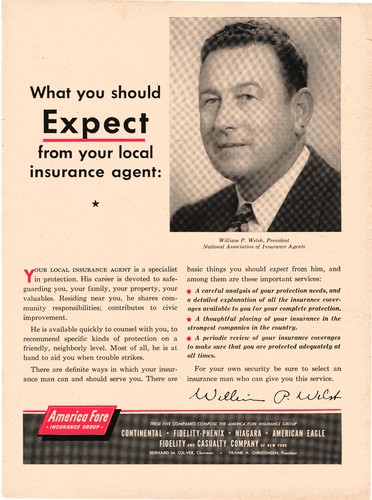 America Fore Insurance Group Print Advert What You Should Expect | eBay
