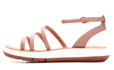 CLARKS JEMSA STYLE ROSE LEATHER FLAT SANDAL 261-64885 SIZE 9M | eBay