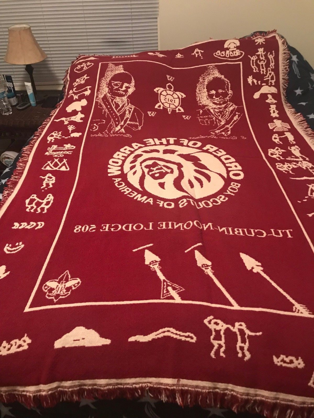 TU-CUBIN-NOONIE LODGE 508 BSA 520 OA LEGEND VIGIL HONOR BLANKET 1980'S ...