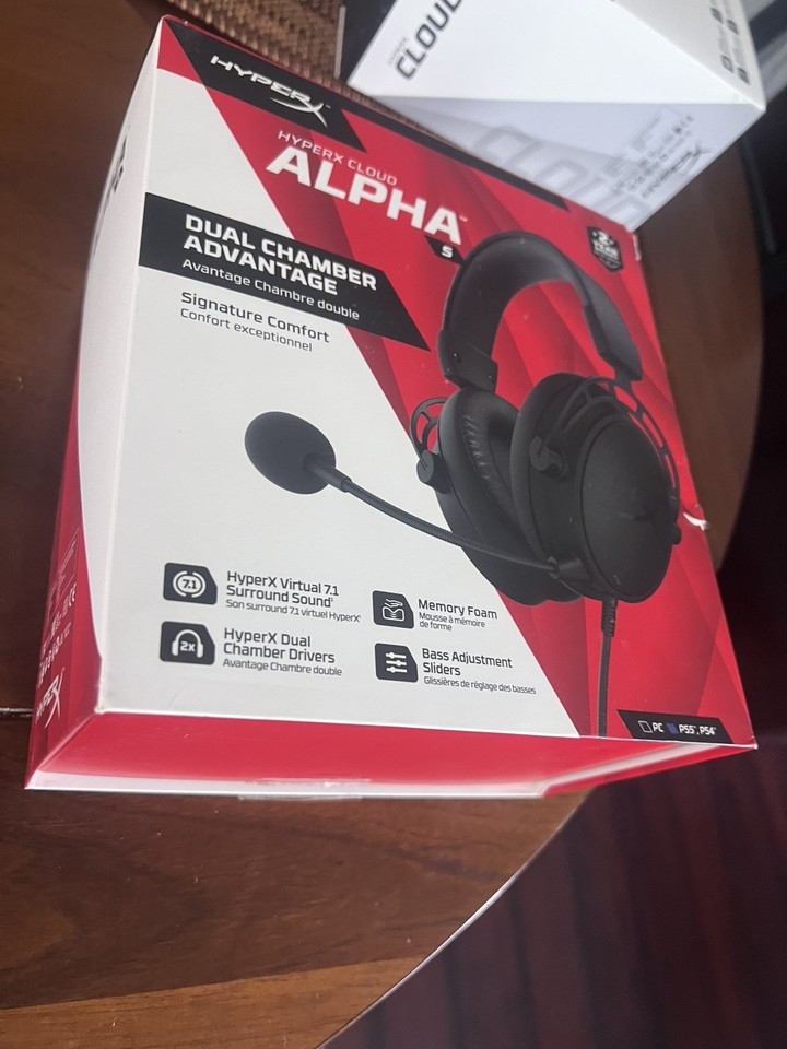 HyperX Cloud Alpha S Wired Over-Ear Gaming Headset - Black/black NEW OPEN Box | eBay