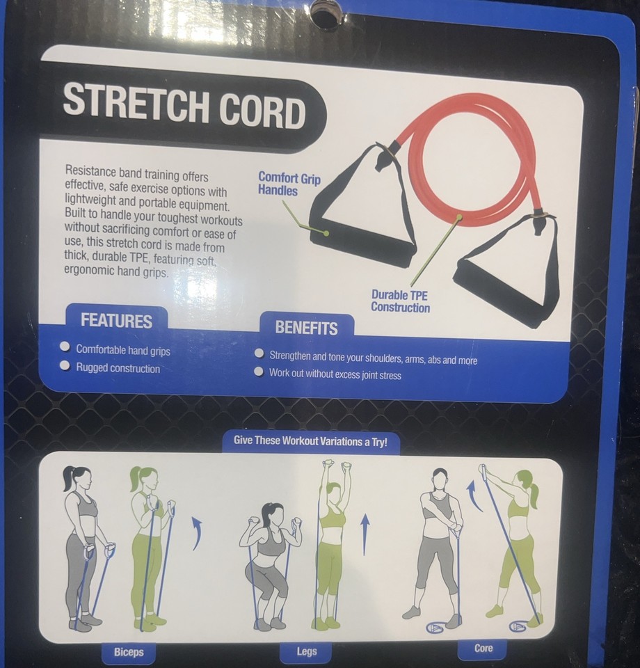 Pro Strength Stretch Cord Resistance Total Body Workout Band, New | eBay
