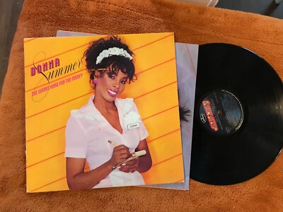 DONNA SUMMER 1983 synth soul funk original vinyl lp she works hard for ...