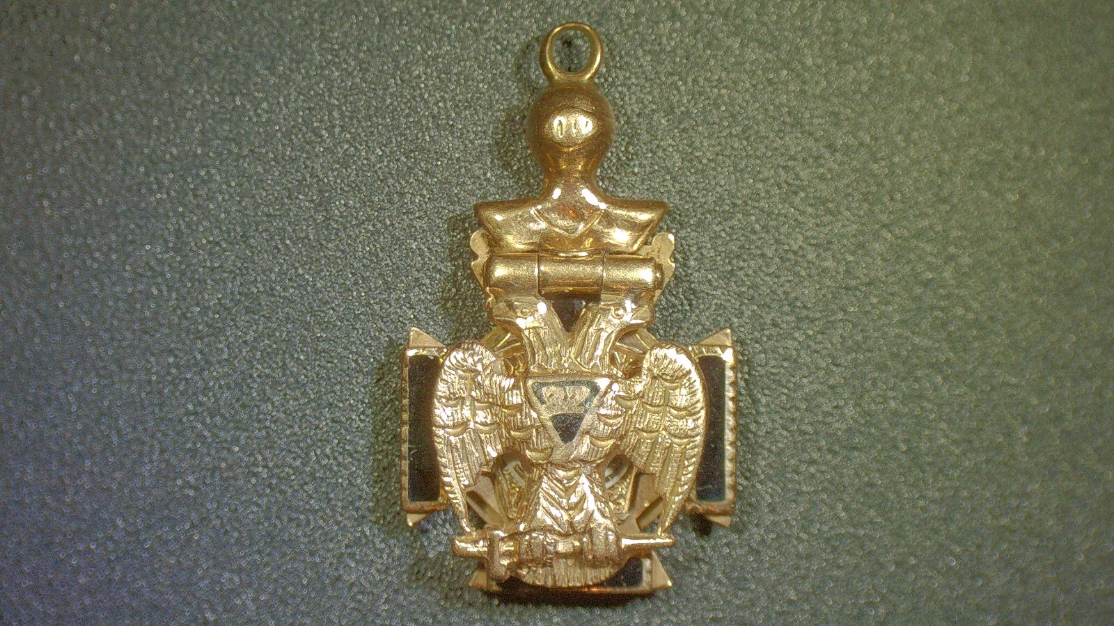Antique Scottish Rite Masonic Fob 32 Degree 10K Gold Enamel Bi-fold ...