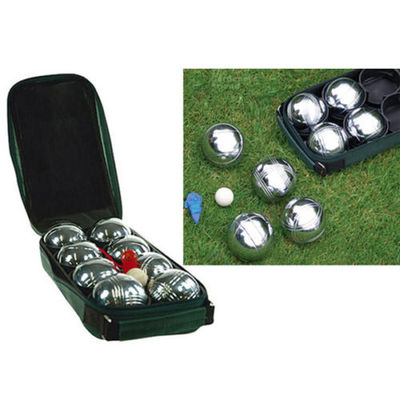 NEW STEEL 8 PC FRENCH BOULES SET PETANQUE BALLS FREE CARRY CASE GARDEN ...