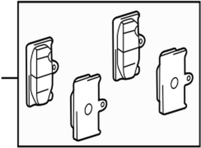 04466-50091 Toyota Pad kit, disc brake, rear 0446650091, New Genuine ...