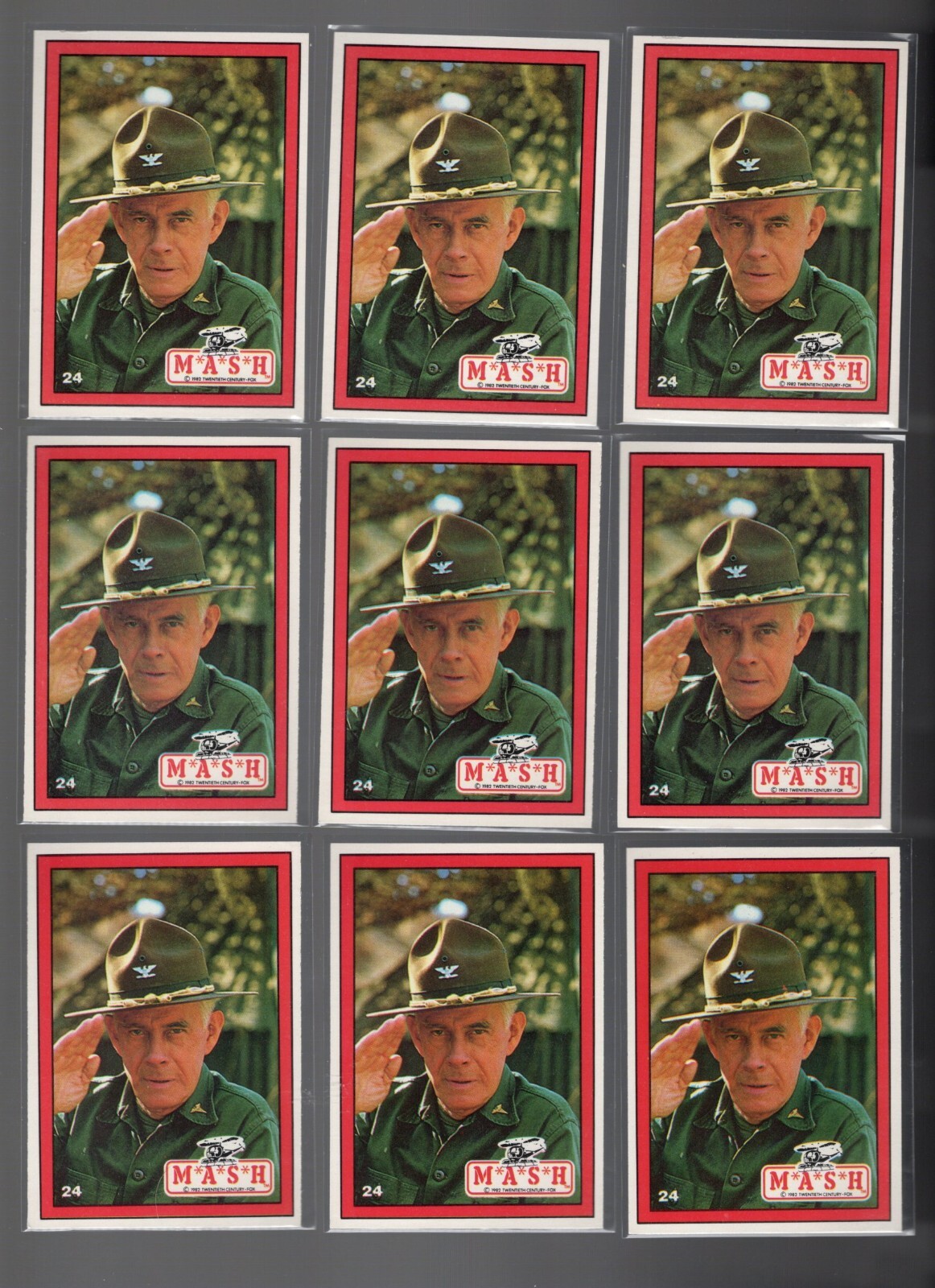 1982 DONRUSS M*A*S*H #24 COLONEL SHERMAN T. POTTER NM/MINT WELL ...