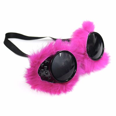 Steampunk Cybergoth Vintage Rave Cyber Goth Goggle Glasses - Fluffy ...