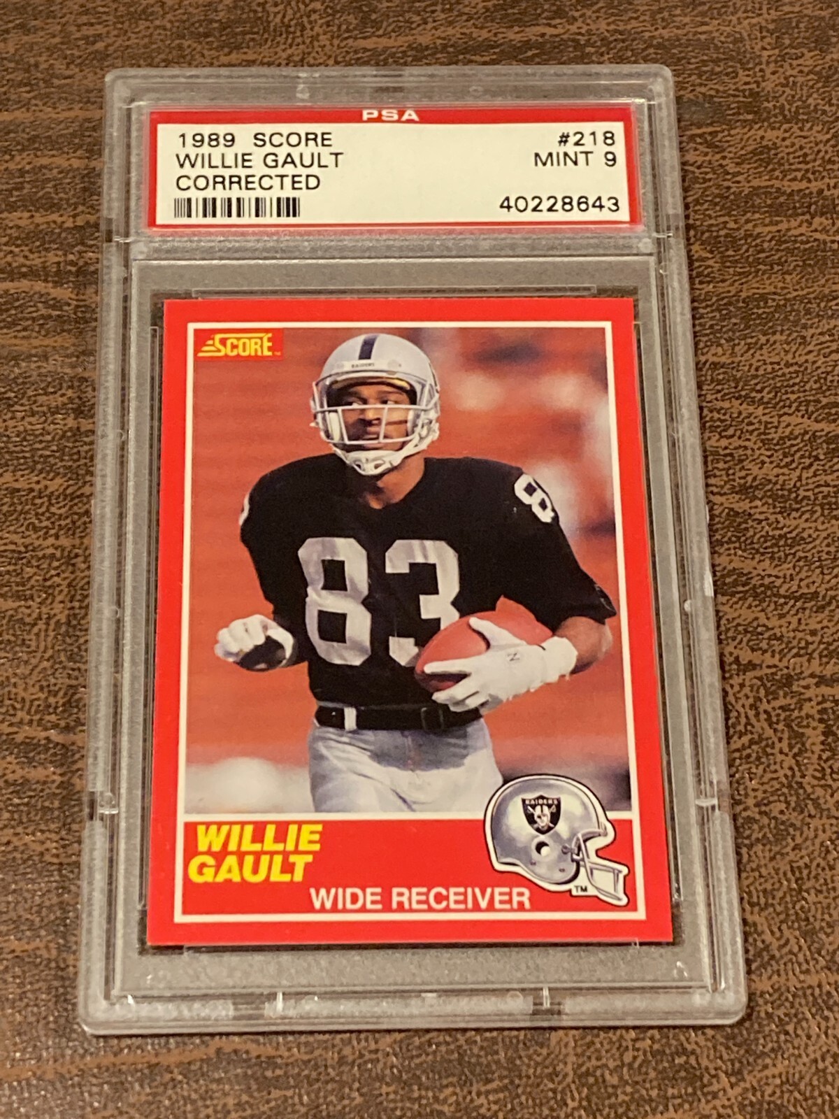 1989 Score - #83 Visible as Jersey Number #218 Willie Gault for sale ...