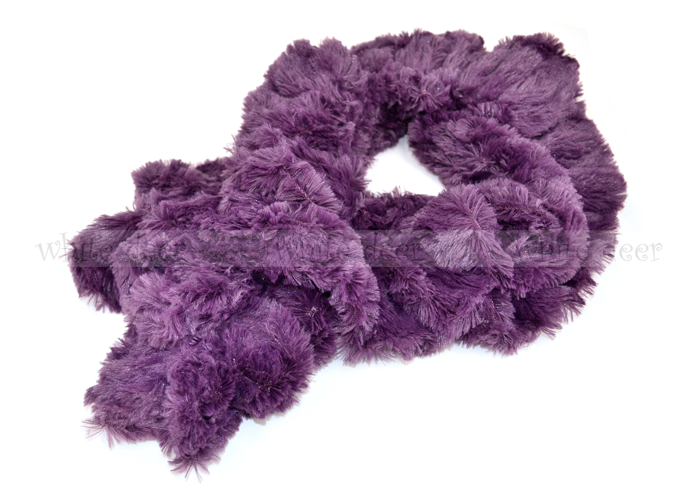Faux Fur Solid Color Pull Through Collar Neck Wrap Loop Infinity Scarf ...