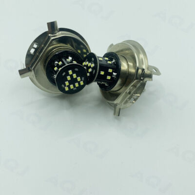 6 Volt LED Headlight Headlamp Clear Glass Light Lamp Bulbs 35W Pair H4 ...