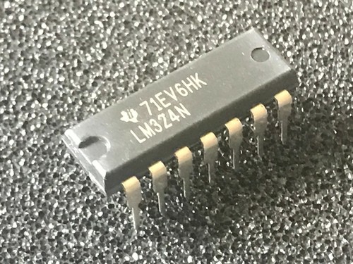 LM324N ORIGINAL TEXAS INST. QUAD OP AMP 14-PIN-CHIP UK LAGER x1 FCB17 ...