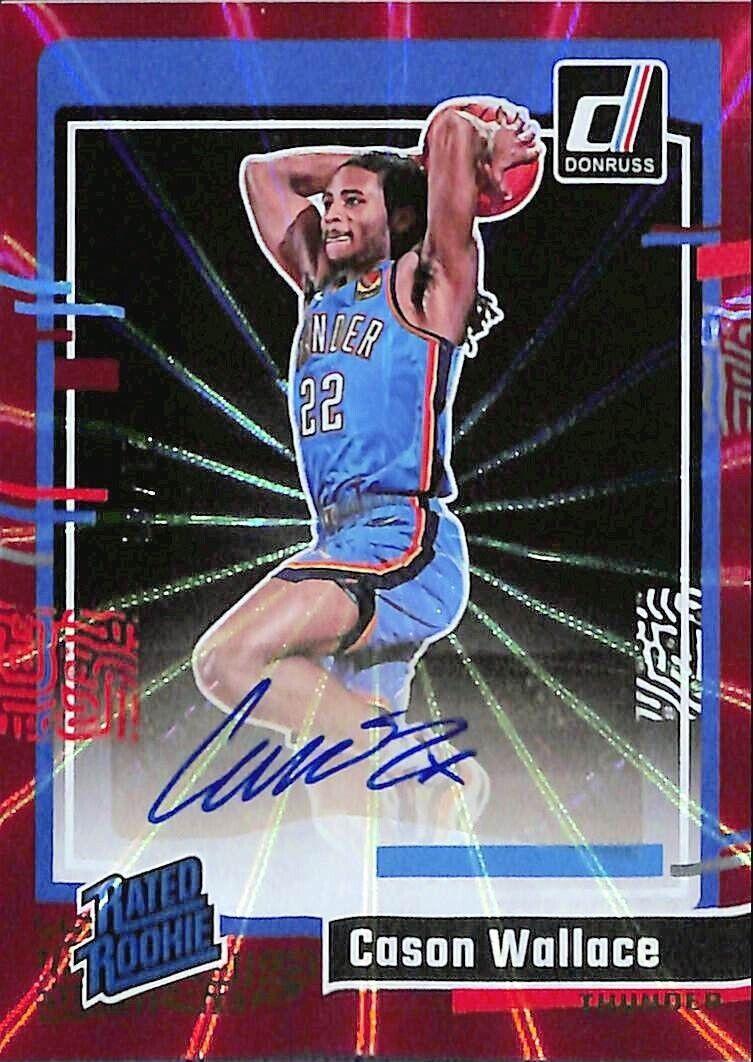 2023-24 Panini Donruss - Rated Rookie Cason Wallace #254 Holo Red Laser ...