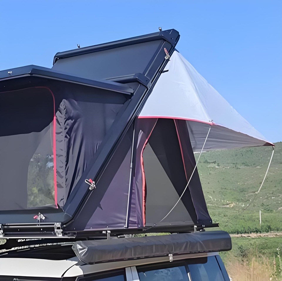 Travel Cat Triangle Hard Shell Rooftop Tent W/Ladder for SUV Jeep Pop ...