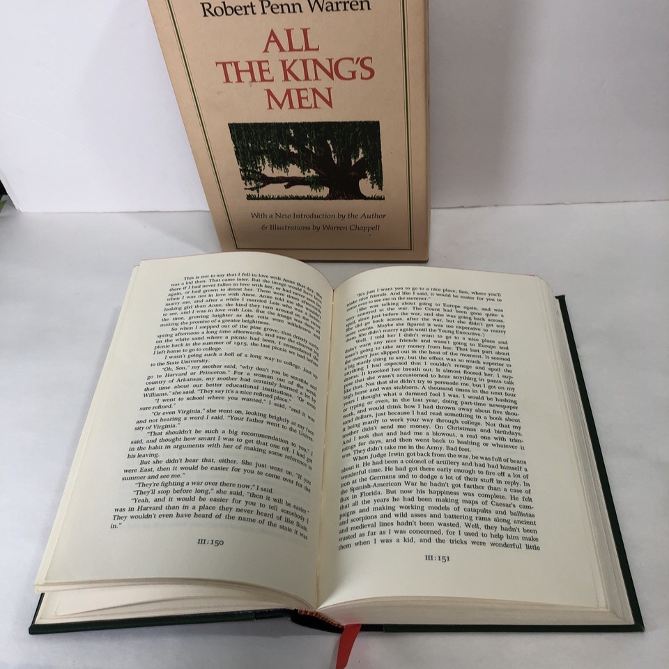 All The Kings Men By Robert Penn Warren Slipcase Edition 1981 Hardback ...