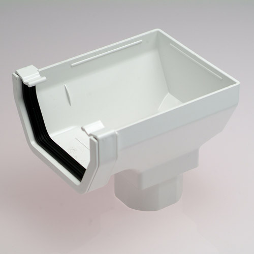 White SQUARE Gutter Fittings and Downpipe Fittings uPVC | eBay UK