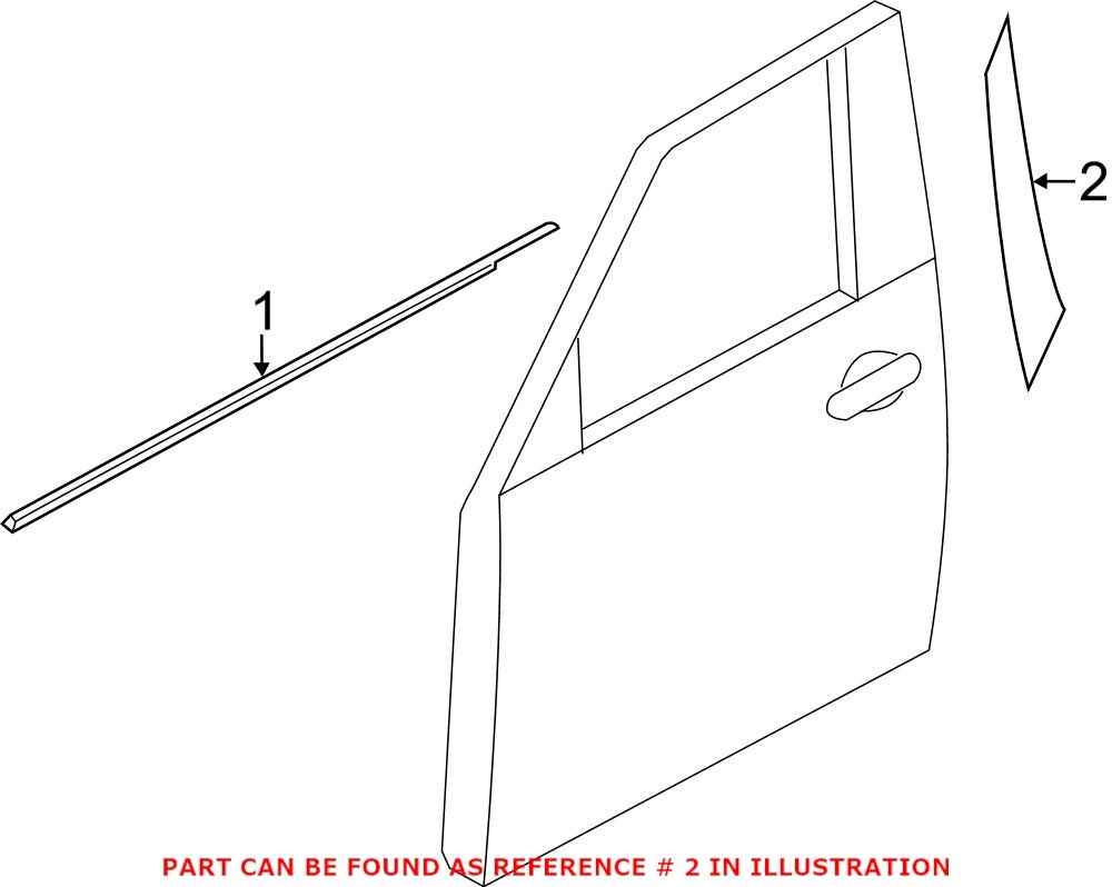 802D31LA0A Genuine Nissan Cover Front Door Sash LH 802d3-1la0a for sale ...