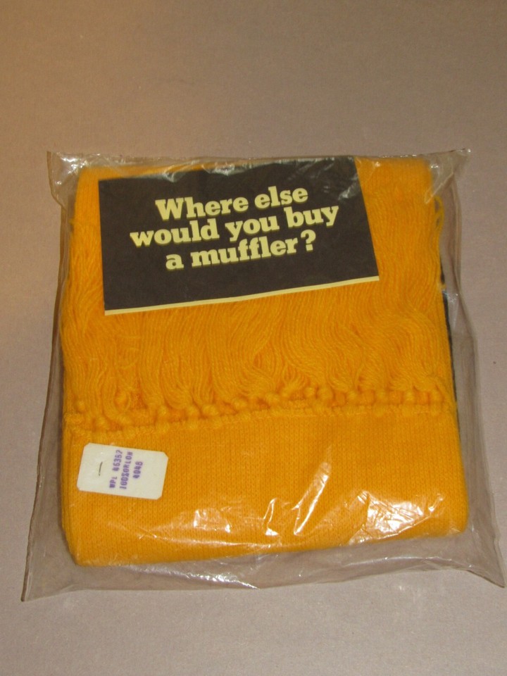 NIP Deadstock Midas Mufflers Knit Scarf Vintage 1970's-80's Orlon | eBay