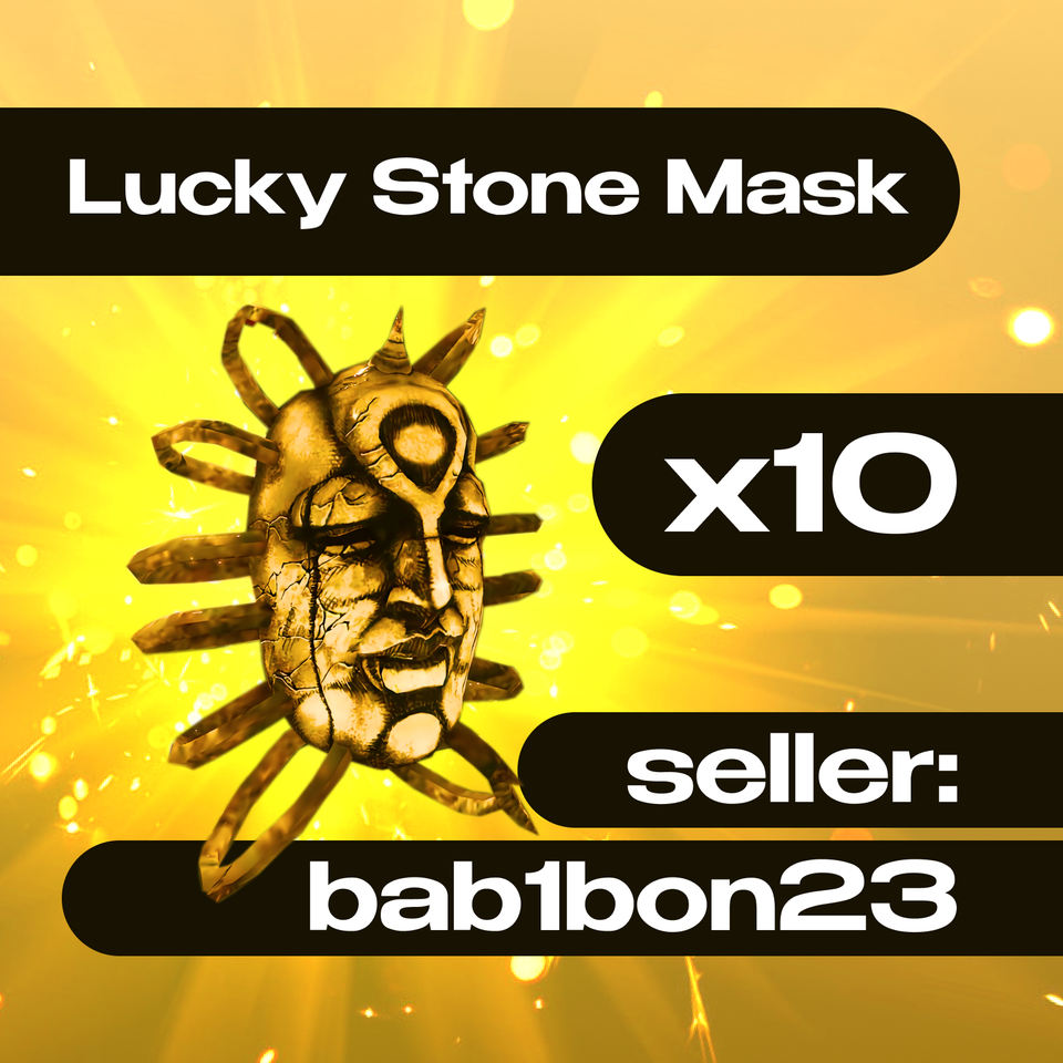 Roblox - YBA / Your Bizarre Adventure - Cheapest Lucky Stone Masks! | eBay
