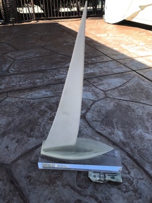 Vintage Reggie Larson Frosted Acrylic Model Sculpture Lucite Sailboat ...