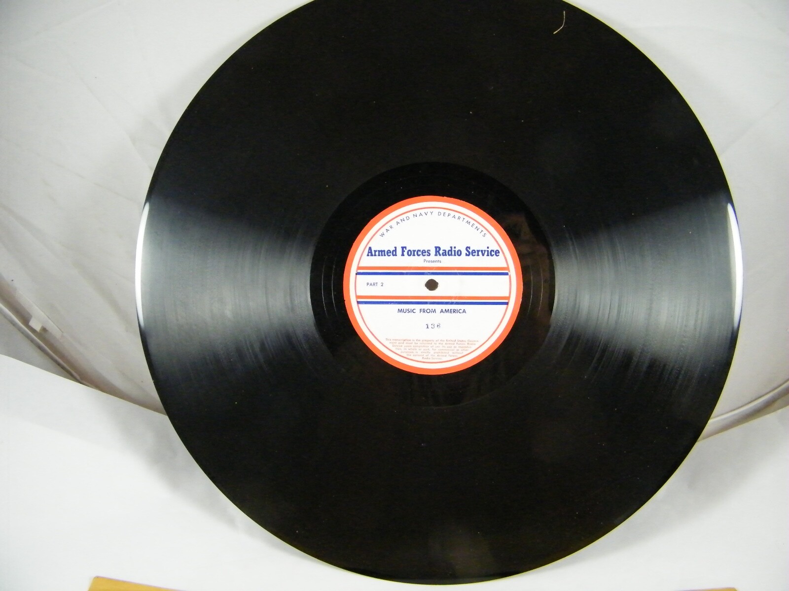 ARMED FORCES RADIO SERVICE AFRS 16" TRANSCRIPTION MUSIC FROM AMERICA ...