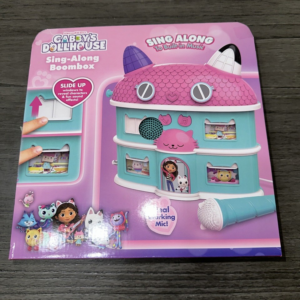 Gabby's Dollhouse Sing-Along Boombox Built In Music Mic Sound Effects ...
