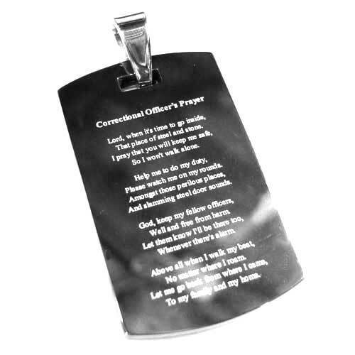 Correctional Officer's Prayer Police Sheriff Law Enforcement Tungsten ...