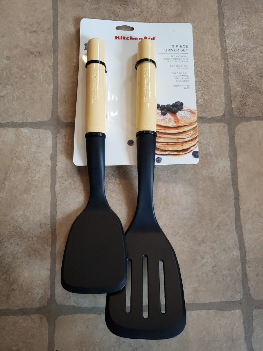 Kitchenaid Slotted Turner 6pc Onyx Black Utensil Set With Slotted