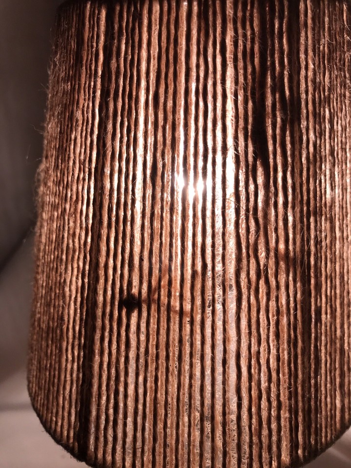 String Mini Lamp Shade Tan Rope Clip-on for Chandelier Bulb NEW 5.25 ...