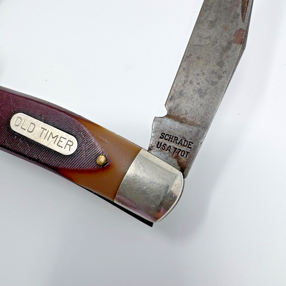 Vintage Schrade Old Timer USA 2-Blade Folding Pocket Knife ...