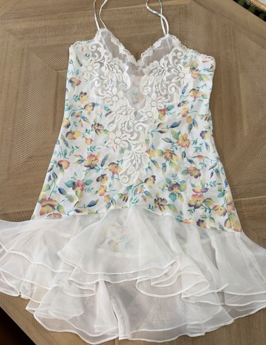 Vintage Victoria's Secret Sexy Lace Floral Satin Ruffle Lingerie ...