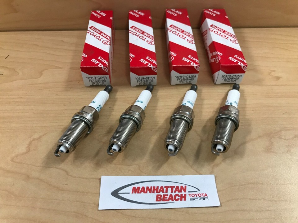 13-18 AVALON HYBRID Spark Plug Set of 4, 90919-01259 IRIDIUM Genuine ...