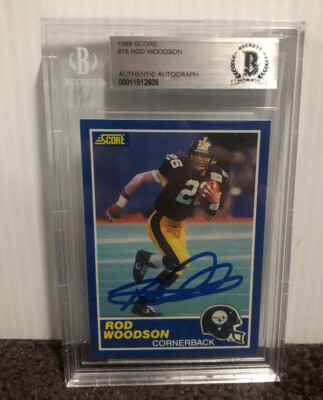 Rod Woodson Signed Autographed 1989 Score Rookie Card Steelers Beckett ...