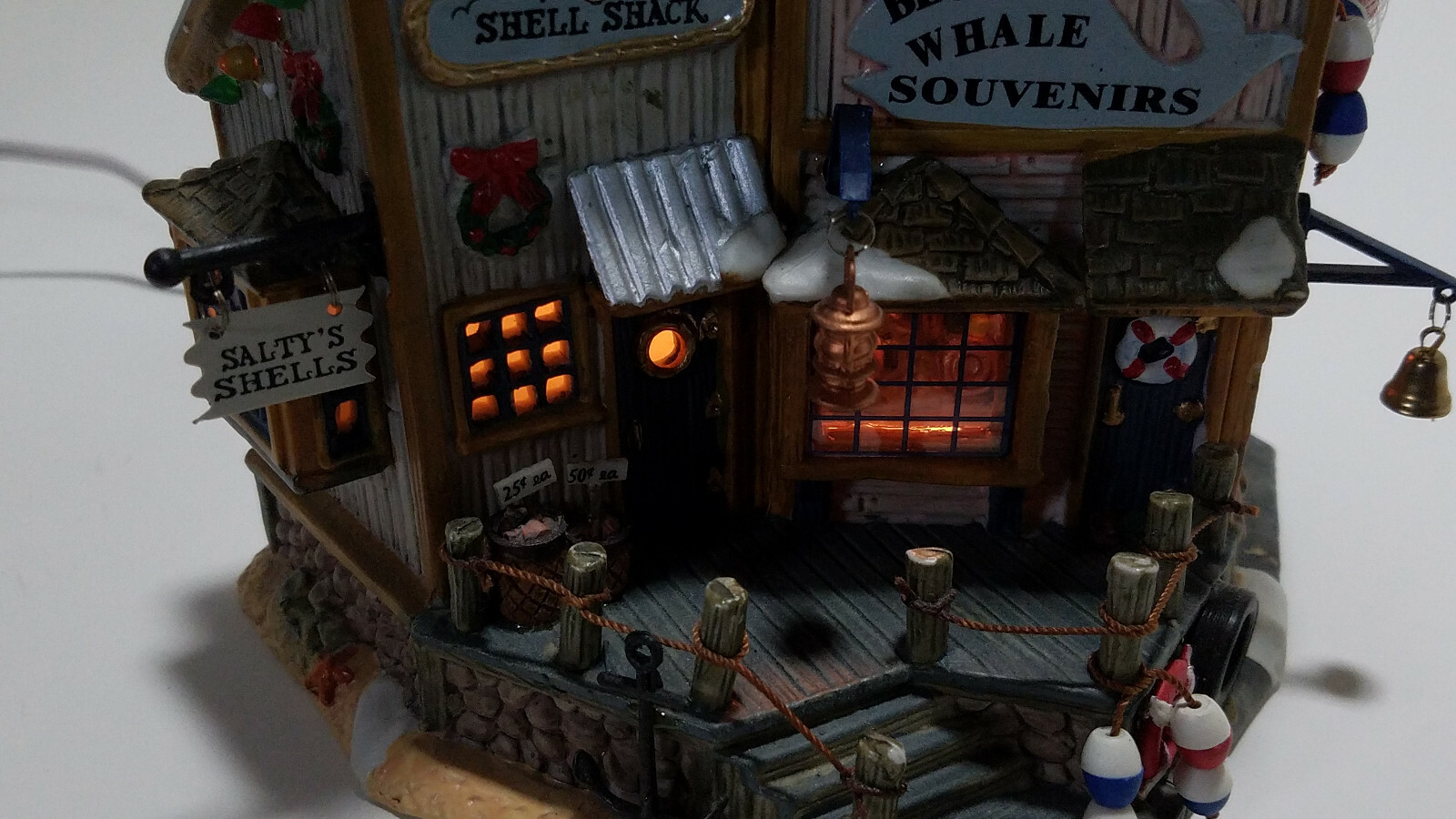 Lemax 2003 Salty's Shell Shack Plymouth Corner 35791 U1 Seaside Inside ...