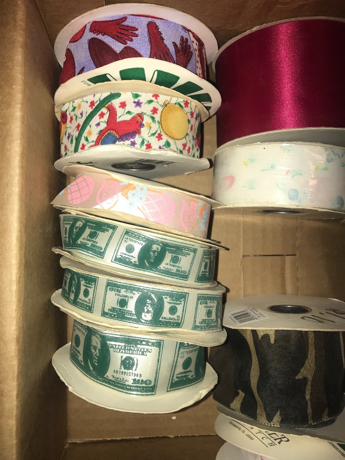 Designer Dispatch Ribbon Lot Of 16 Rolls Over The Hill Money Pastel | eBay