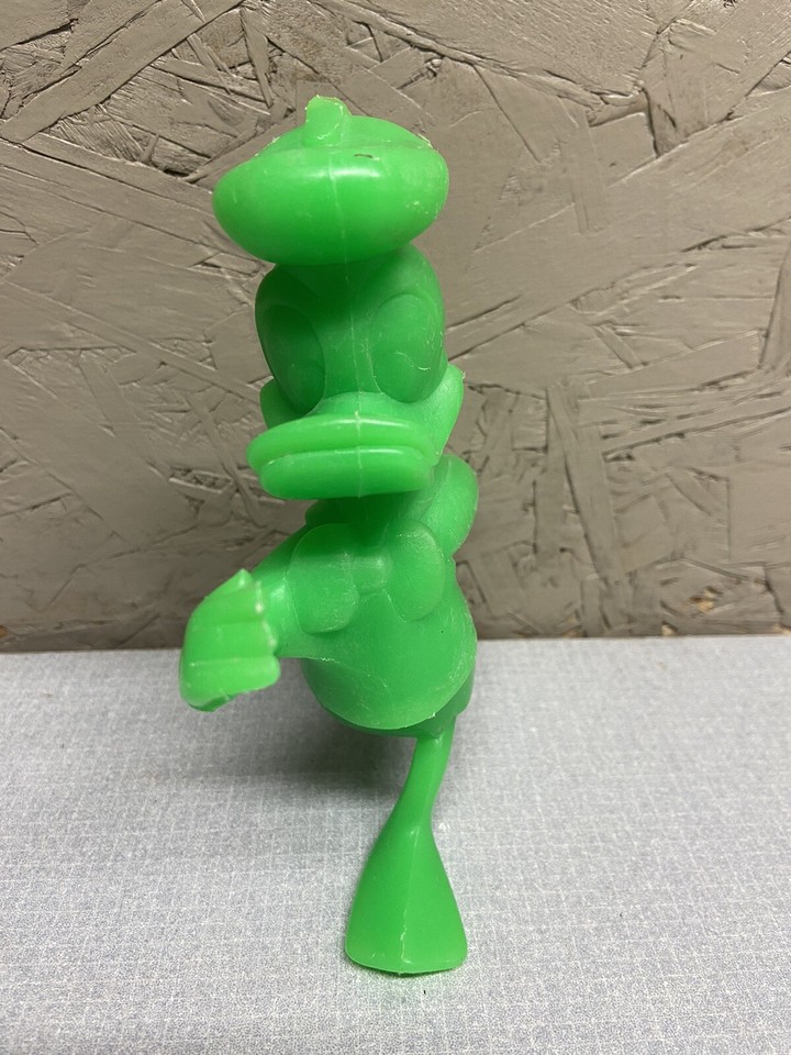 Vintage 1971 Green Donald Duck Hard Plastic Louis Marx Co. Walt Disney ...
