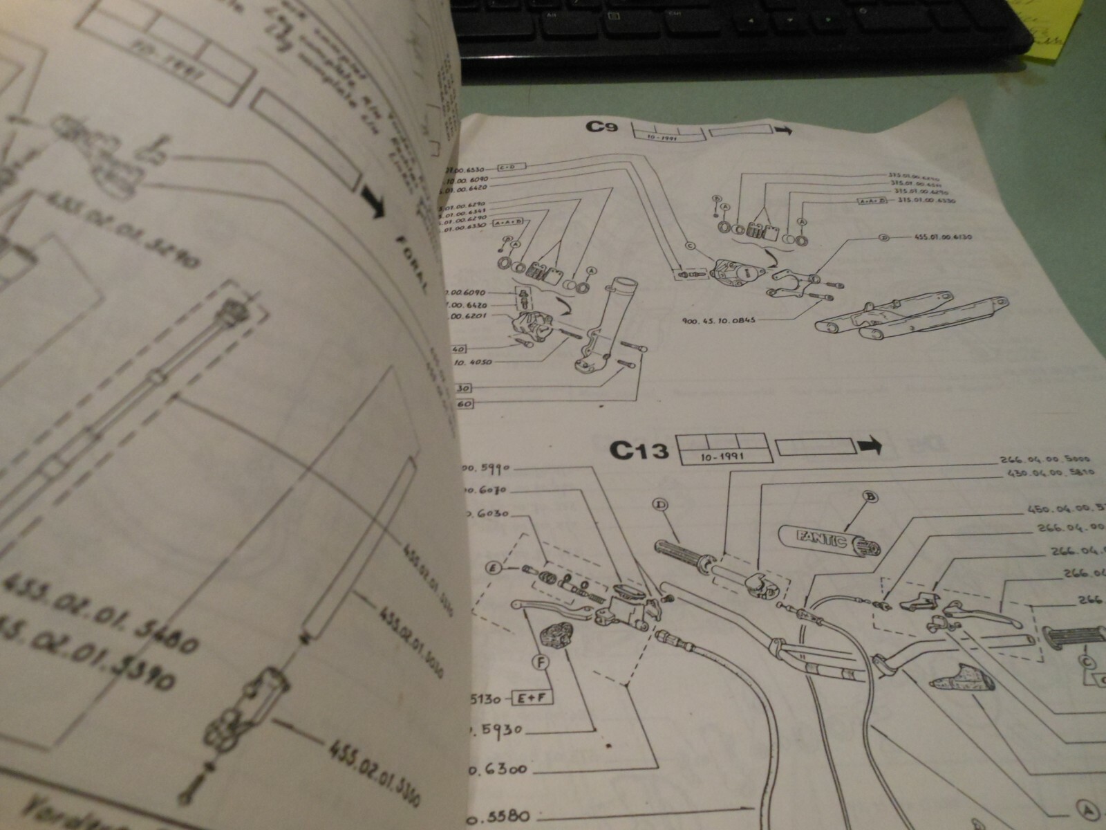 Fantic Motor 309 125.9 249 Trial Clear Photocopy Parts List Catalog | eBay