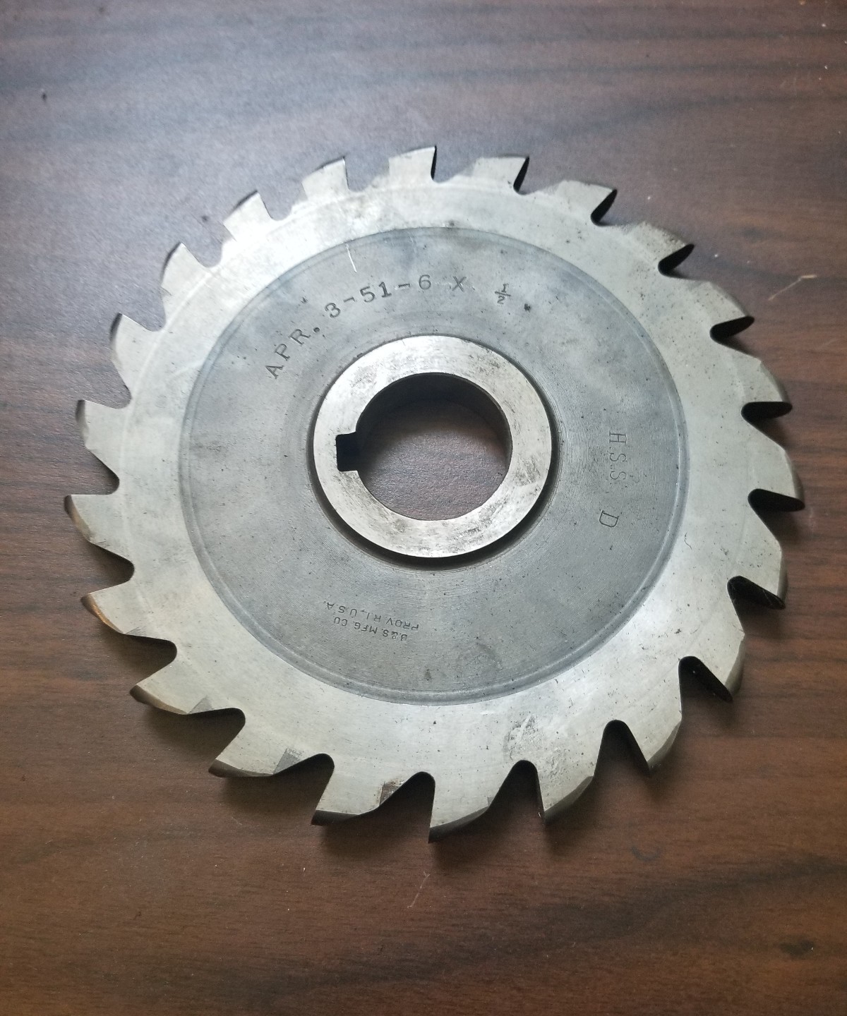 Brown & Sharpe APR 3-51-6 x 1/2 HSS Milling Cutter 1.25" Bore 1D-1220 ...