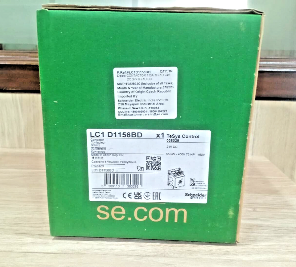 1PC Schneider LC1D1156BD TeSys D contactor-3P(3NO)-AC-3- 440V 115A ...