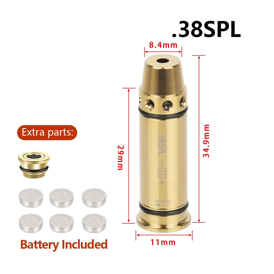 Tactical Red Laser Training Bullet Dry Fire Cartridge Boresighter ...