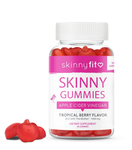 SkinnyFit Skinny Gummies Apple Cider Vinegar 1000mg ACV Tropical Berry ...