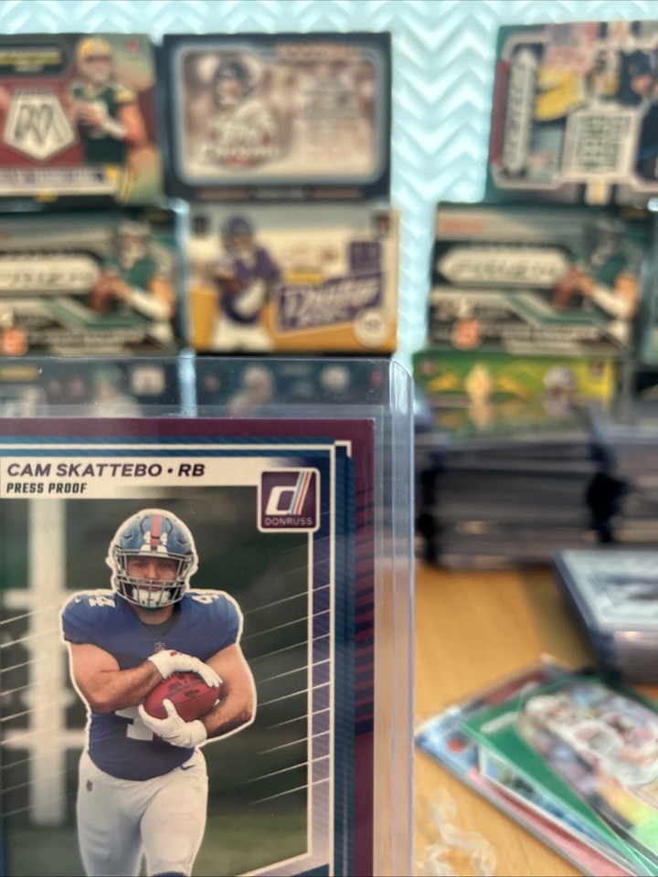 2025 Panini Donruss Cam Skattebo Rated Rookie Purple Press Proof (READ ...