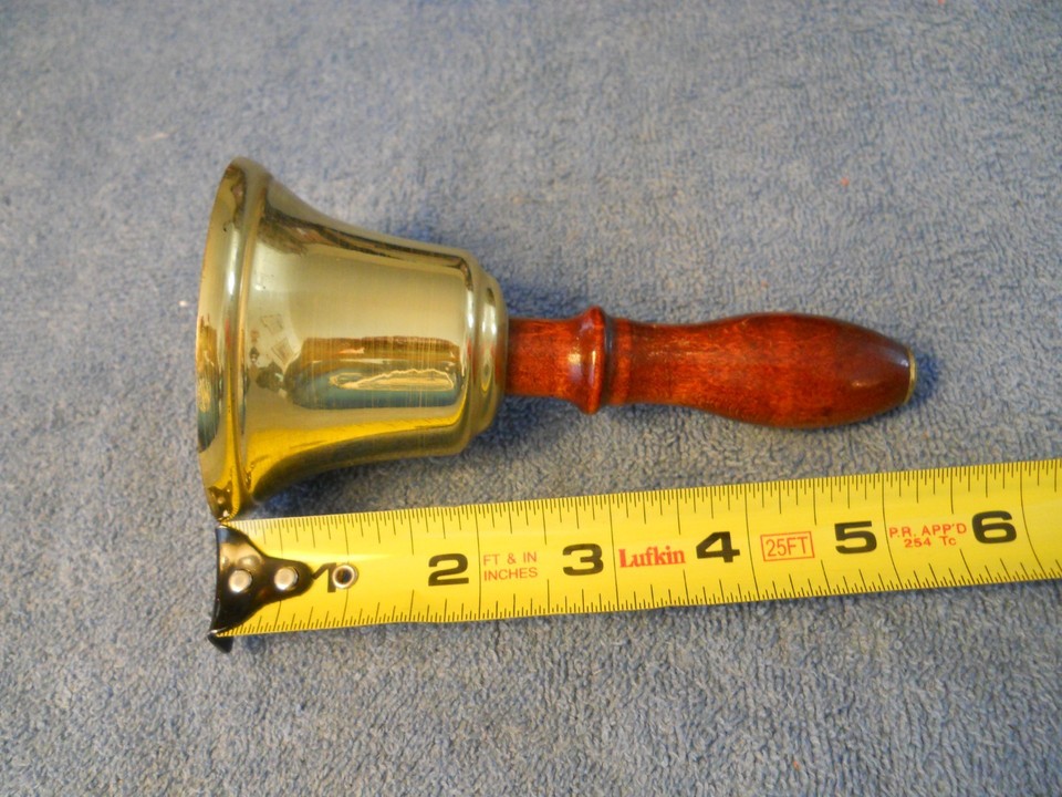 Hand Held Bell With Wood Handle | eBay