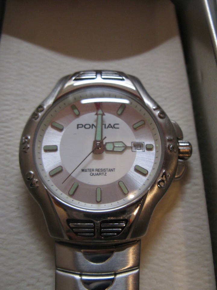 Vtg men’s Pontiac TM GM Wrist Watch Office License Product | eBay