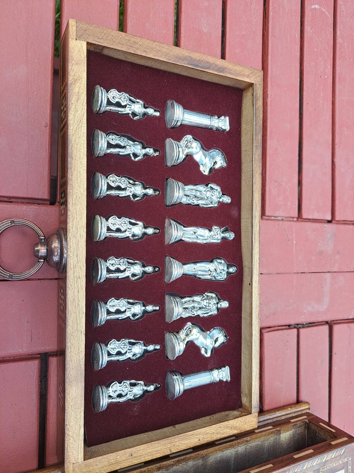 Luxury Ancient Greek Chess Set / Turkish Imported / Wood Stained ...