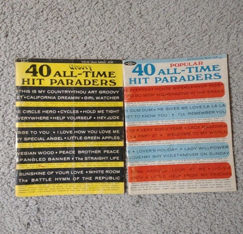 40 All-Time Hit Paraders Two Book Lot Groovy And Popular Vtg Classics ...