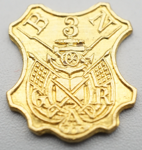 Civil War 3rd BN GAR Grand Army Of The Republic Badge FIRST TYPE 1865 ...
