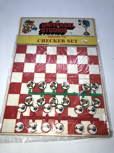 VTG Universal Studios Souvenir Magnetic Checkers Travel Game Set 1981 ...