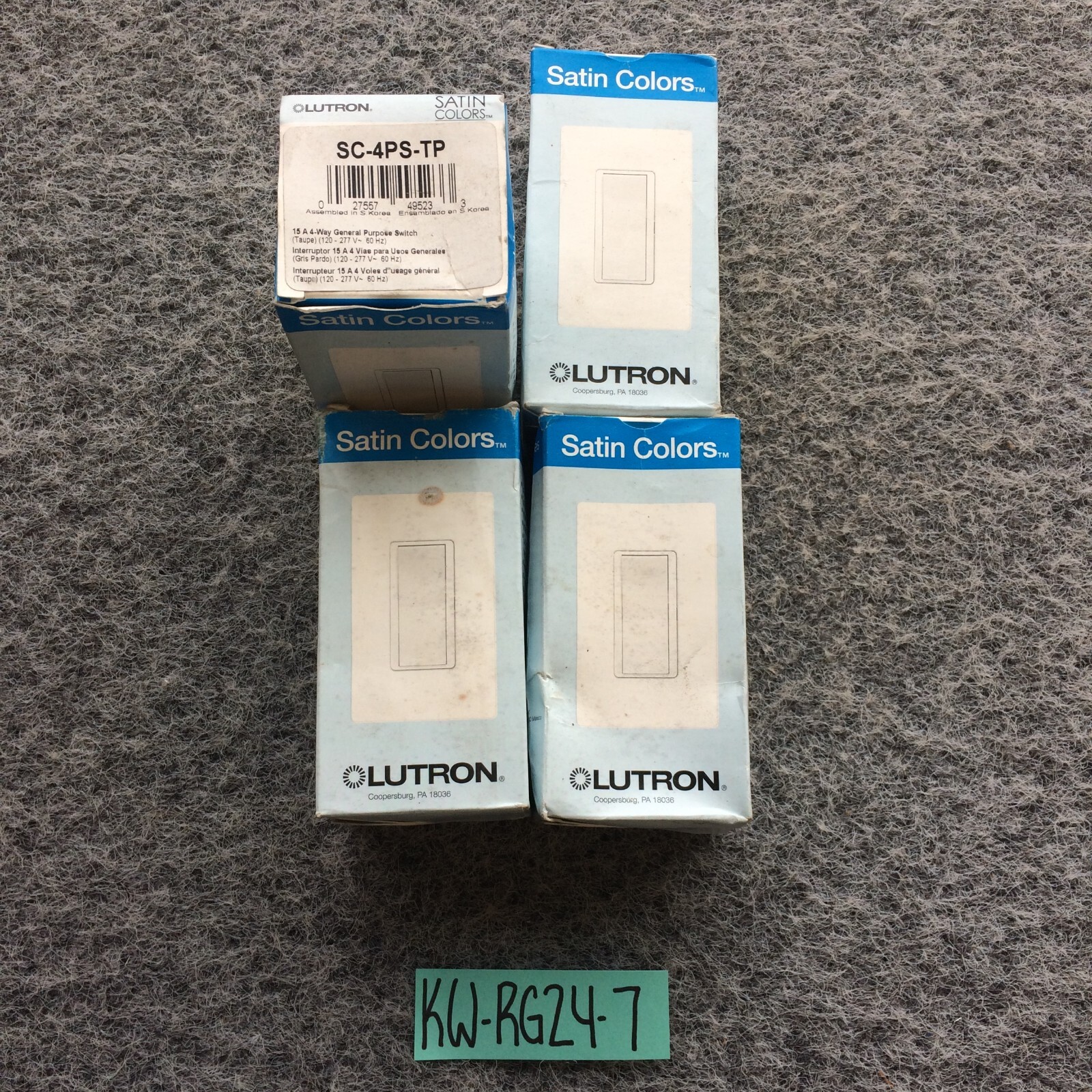 Lot of 4 Lutron SC-4PS-TP Diva Satin Colors 15-Amp 4-Way Switch, Taupe ...