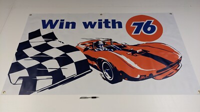 Union 76 Logo Vintage Style Dealer Promo Track Banner Sign Race Flag Ad ...