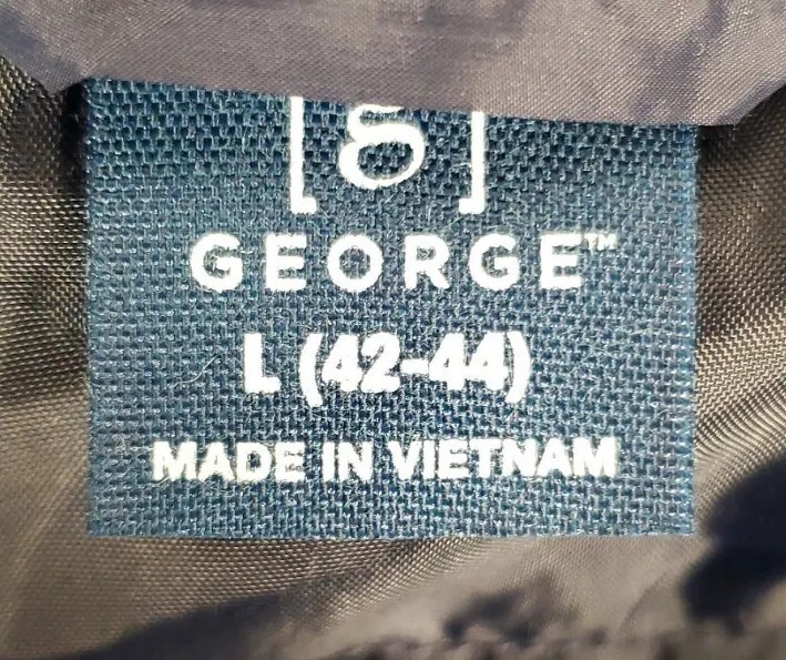 George PUFFER Jacket Mens LARGE (42-44) w/Snaps NAVY BLUE NEW | eBay